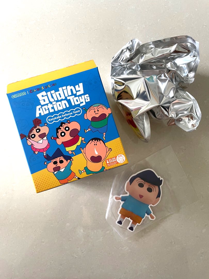 Brand New Crayon Shin-chan KasuKabe Defense Team Sliding Action Toys ...