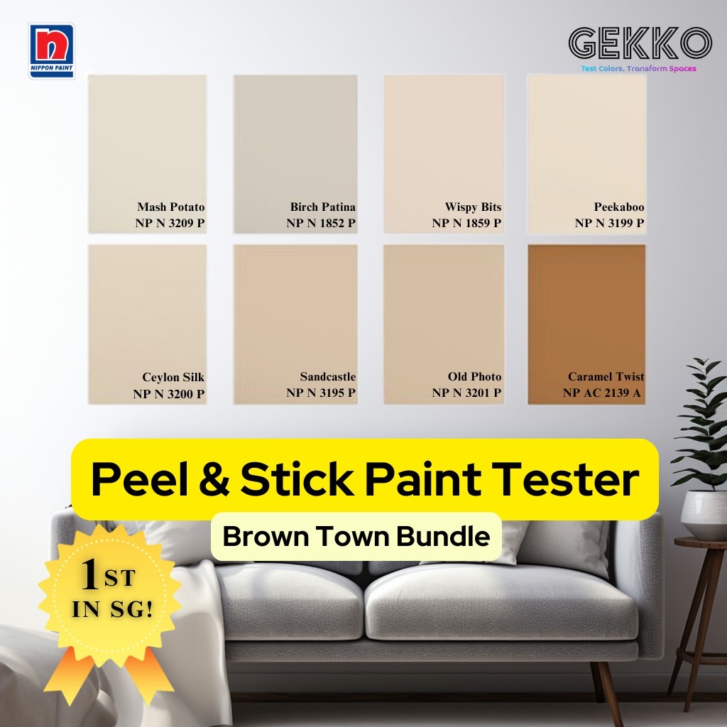 Bundle - Brown Town Bundle - GEKKO Peel And Stick Nippon Paint Tester ...