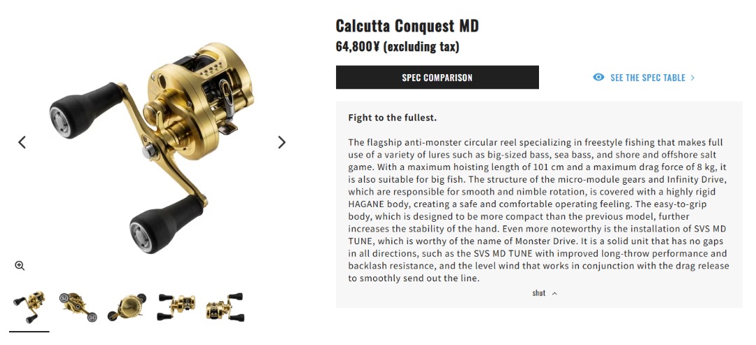 Calcutta Conquest MD 401XGLH LEFT (No Use), Sports Equipment, Fishing ...