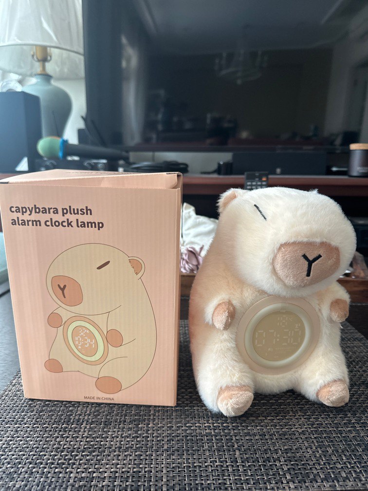 Capybara plush alarm clock, Furniture & Home Living, Home Decor ...