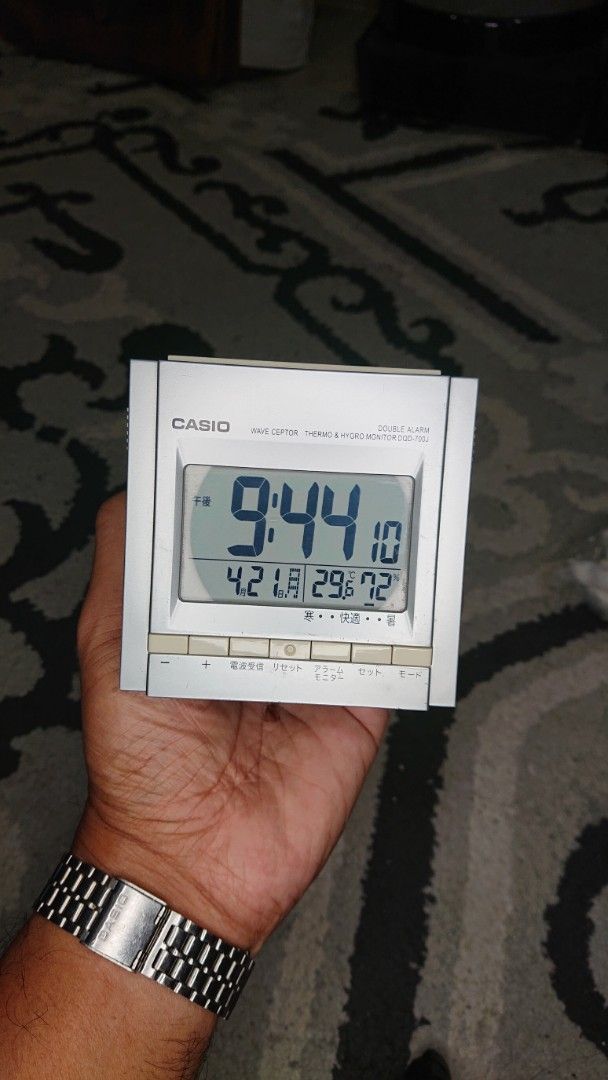 Casio Wave Ceptor Double Alarm Digital Clock, Furniture & Home Living ...