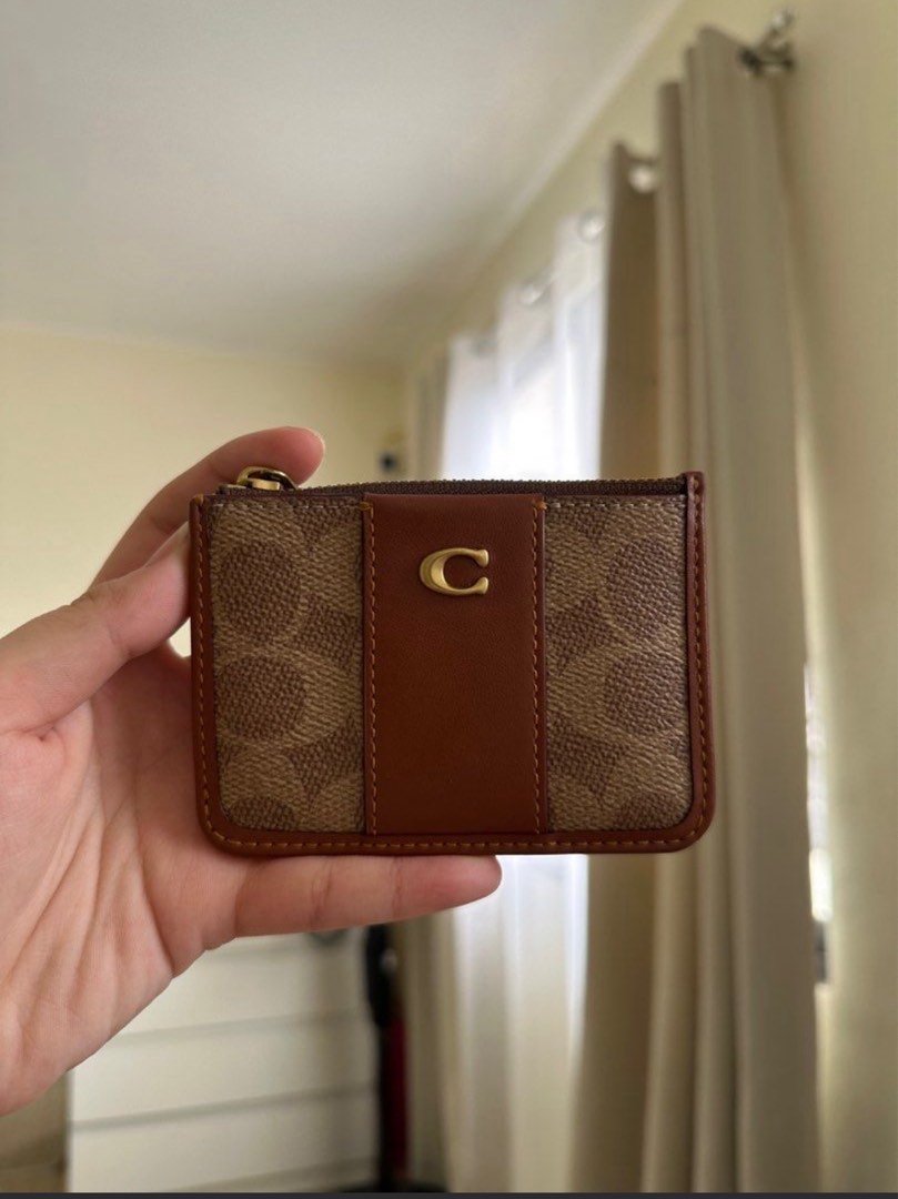 COACH Mini Skinny Card Wallet - Retail Brown, Luxury, Bags & Wallets on ...