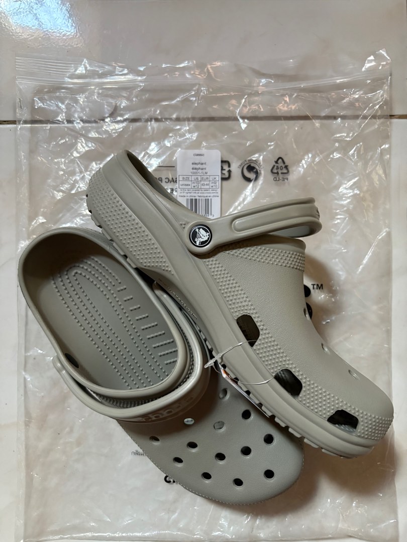 Crocs Classc in Elephant Rare, Men's Fashion, Footwear, Slippers ...