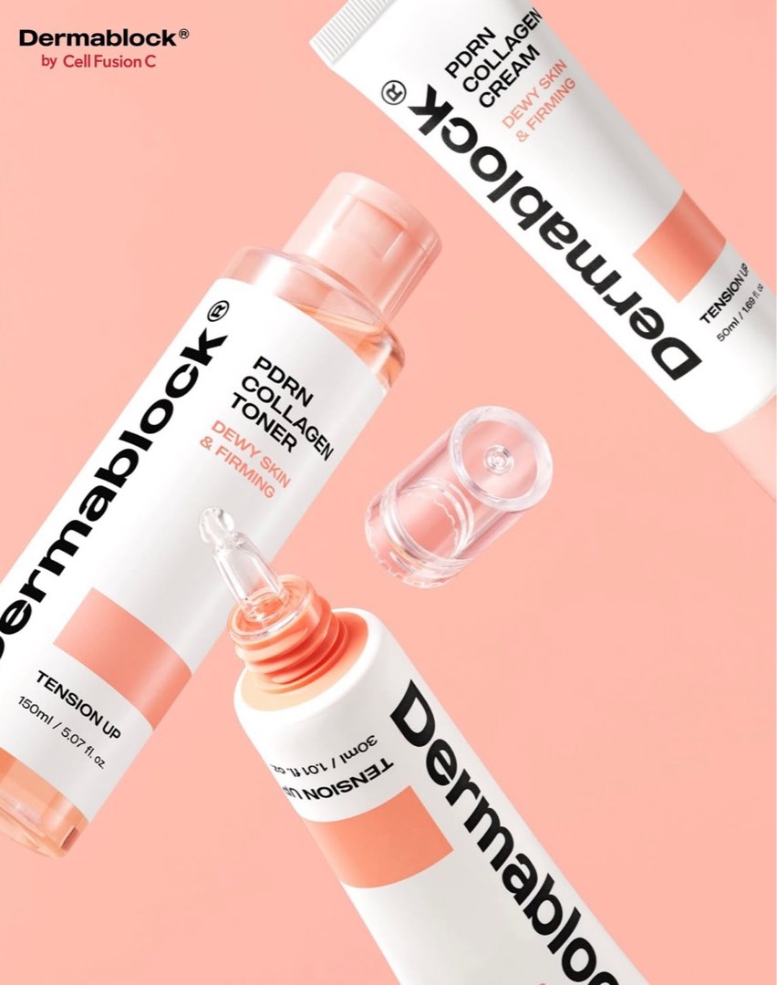 Dermablock by Cell Fusion C PDRN Collagen Ampoule 30ml / Cream 50ml x 1 ...