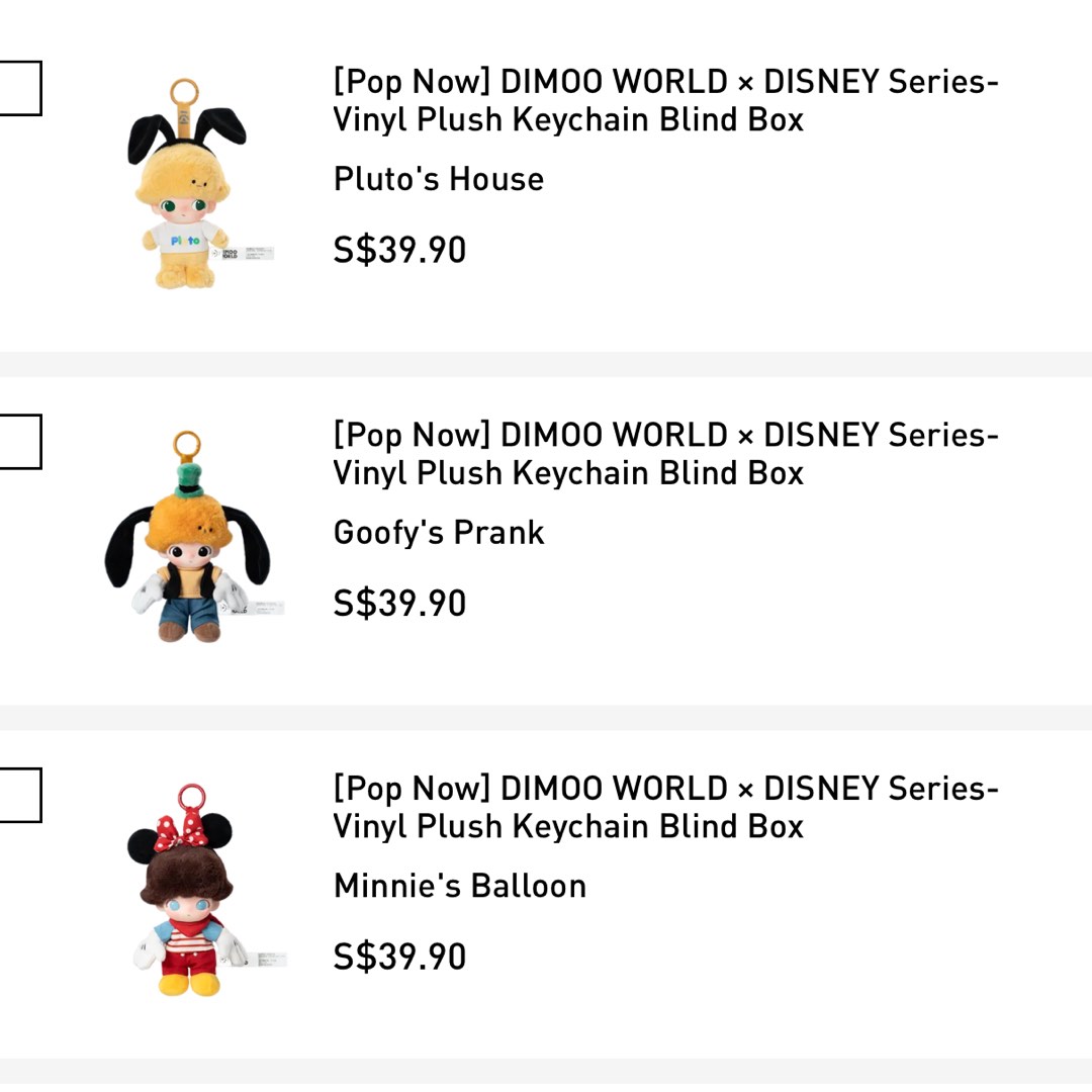 Dimoo Word x Disney Vinyl Plush Keychain, Hobbies & Toys, Toys & Games ...