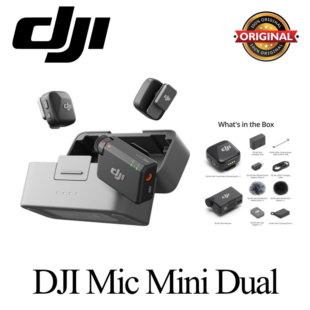 DJI Mic Mini 2 Person Compact Wireless Microphone System for Camera ...
