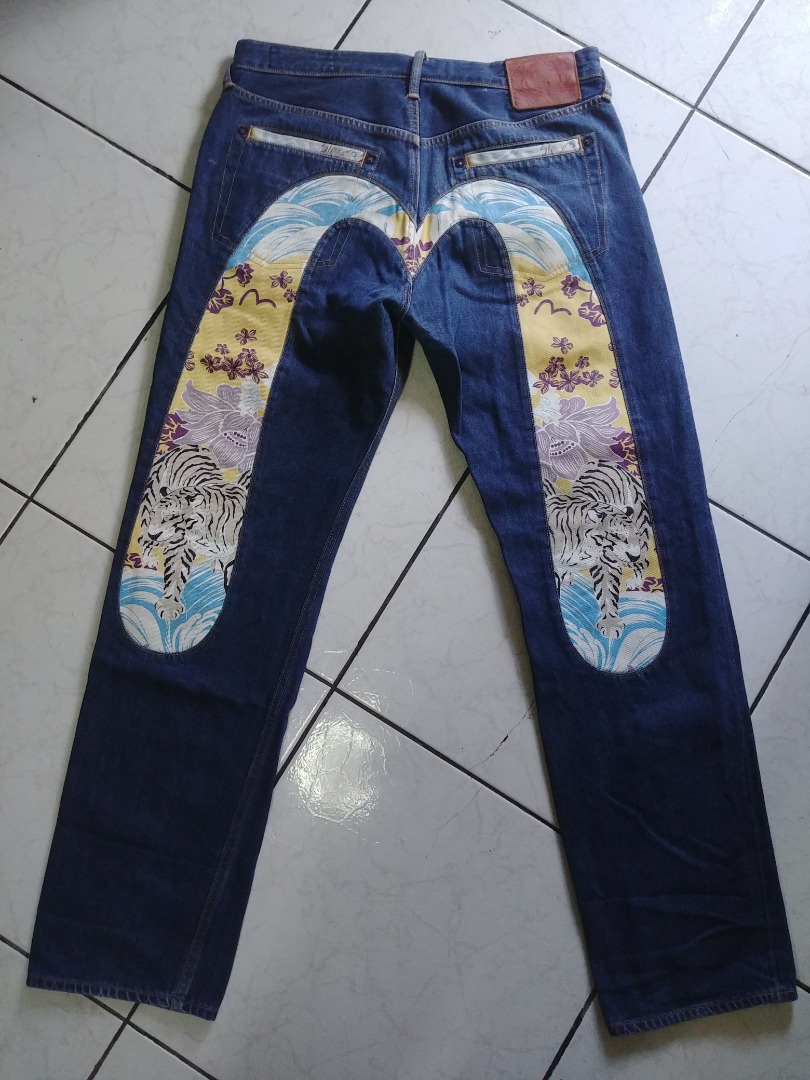 evisu 34 g selvedge jeans, Men's Fashion, Bottoms, Jeans on Carousell