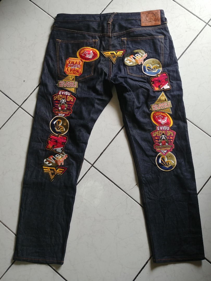 evisu 36 b selvedge jeans, Men's Fashion, Bottoms, Jeans on Carousell