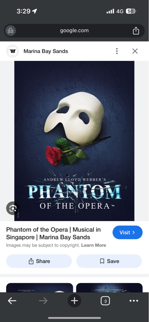 [Exchange] Phantom of the Opera - Reserve A 8 June 2025 6:30pm, Tickets ...