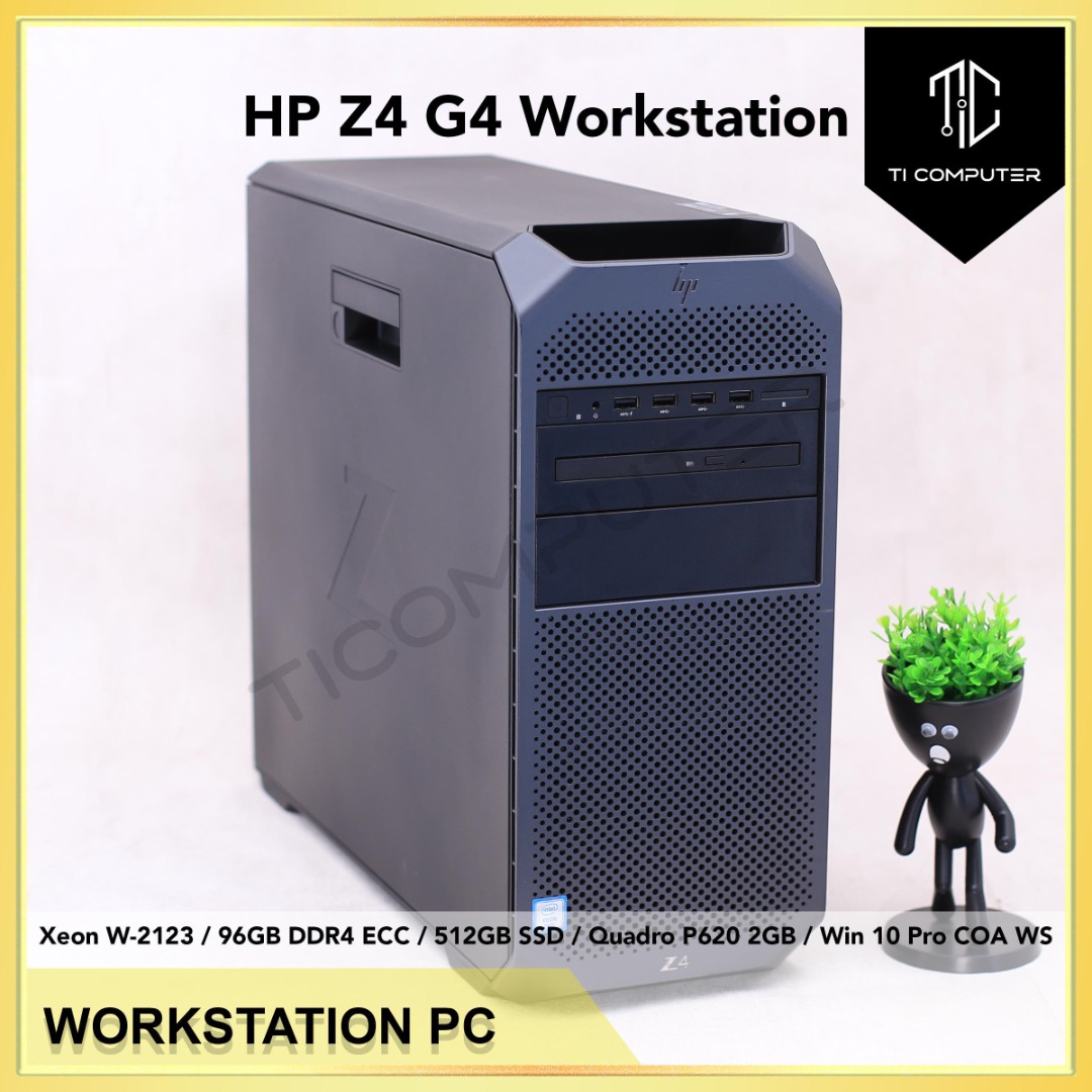 HP Z4 G4 Workstation Xeon W-2123 96GB DDR4 ECC SRAM Z Turbo Drive Quad ...