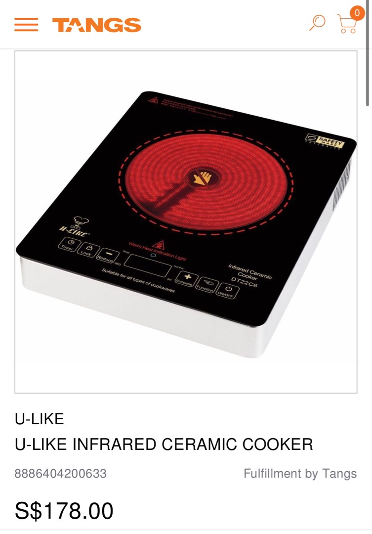 Induction (Infrared Cooker) with dual pots, TV & Home Appliances ...