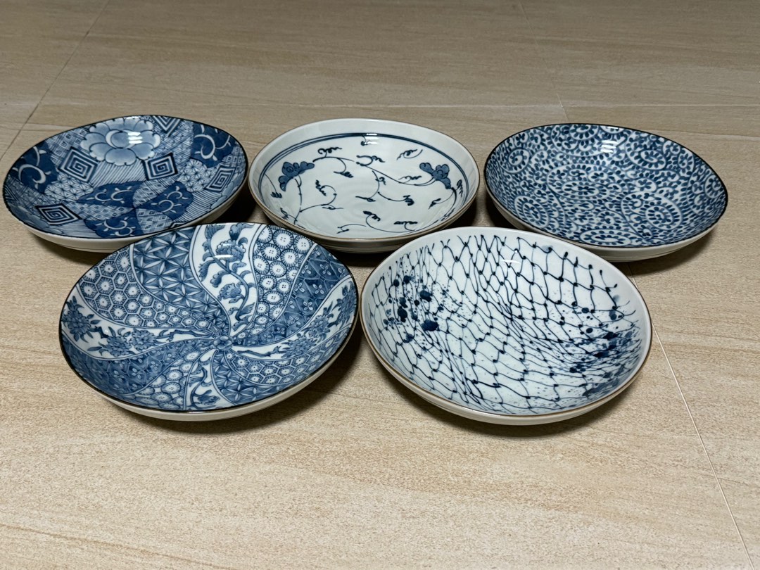 Japanese (Serving) Plates (Set J), Furniture & Home Living, Kitchenware ...
