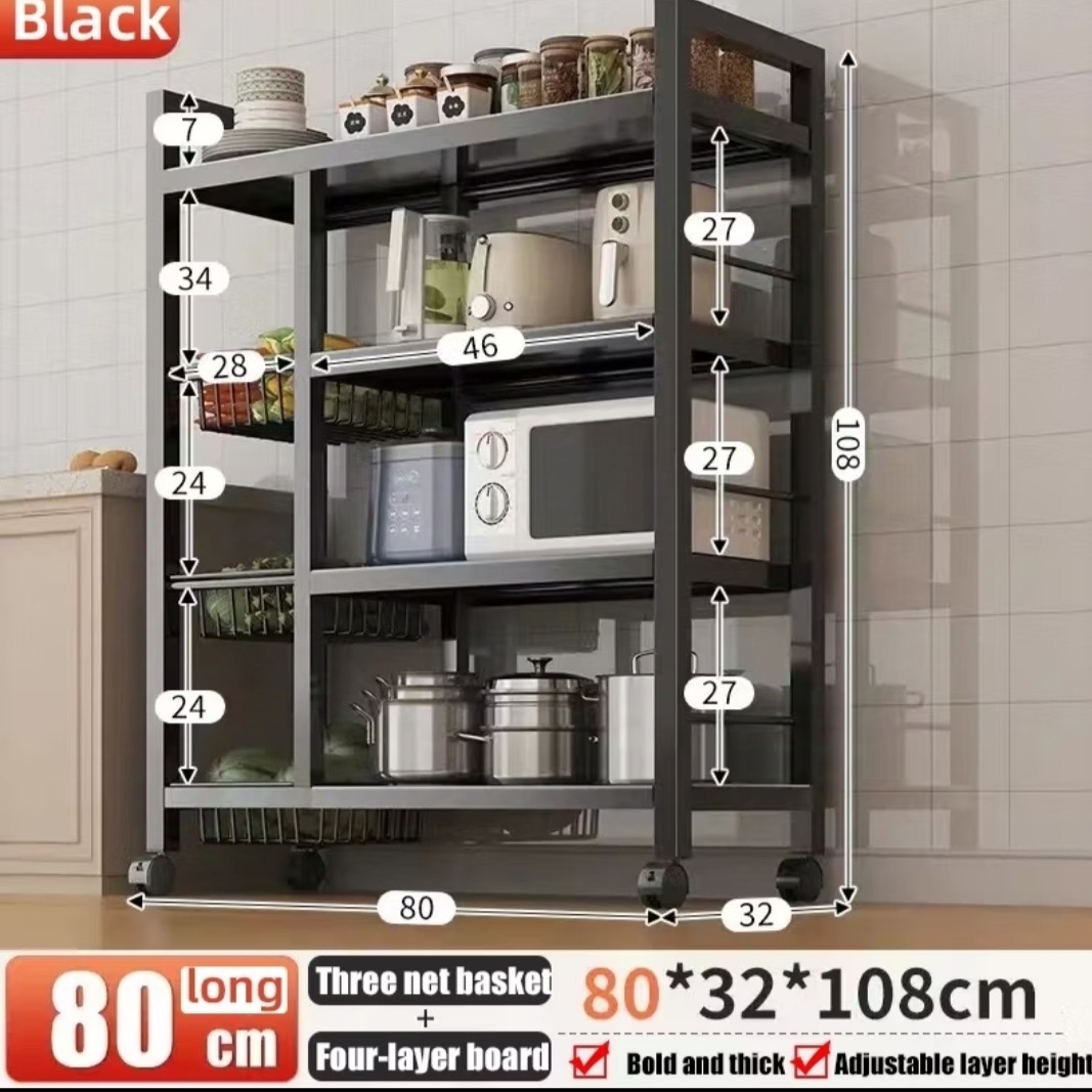 Kitchen Storage Rack | Microwave Oven Stand | Heavy Duty Shelf | Multi ...