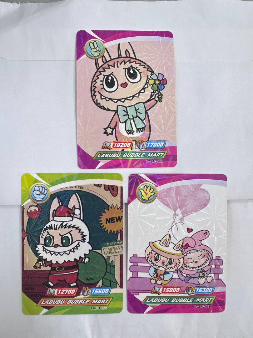 Labubu Game Collection Card ( 3 pcs ), Hobbies & Toys, Collectibles ...