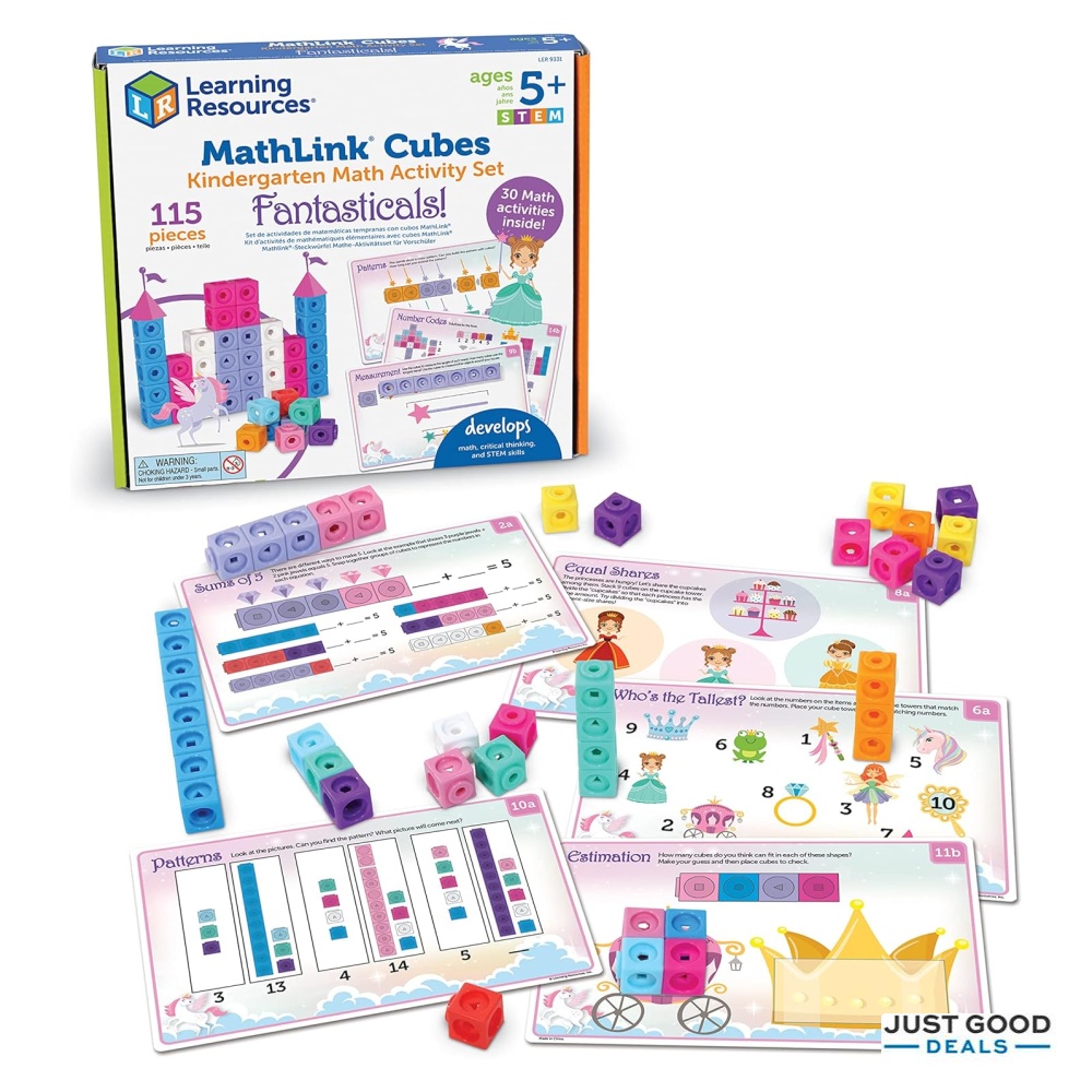 Learning Resources MathLink Cubes Kindergarten Math Activity Set ...