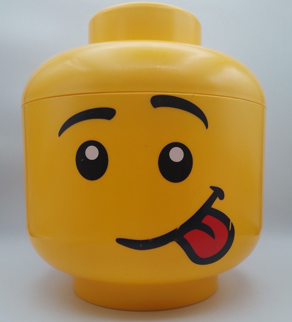 LEGO Storage Head Large Silly Boy Yellow Stackable (NO BOX) Minifigure ...