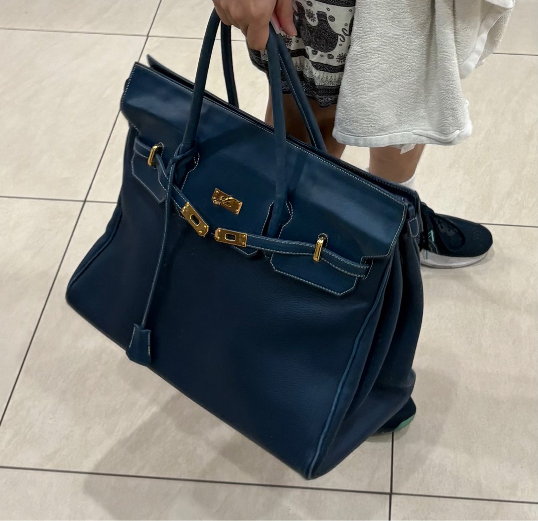 MADAME.Y Birkin Leather Large Bag with Key design, Luxury, Bags ...