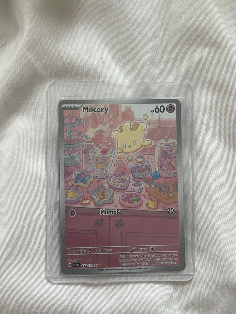 milcery pokemon full art card pink cute, Everything Else on Carousell