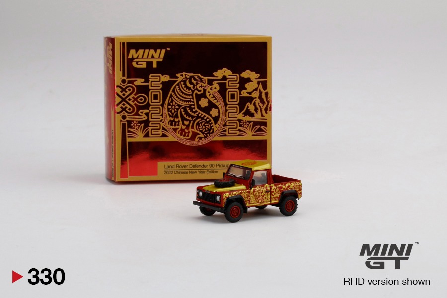 Mini GT 330 2022 Chinese New Year Edition Land Rover Defender 90 Pickup ...