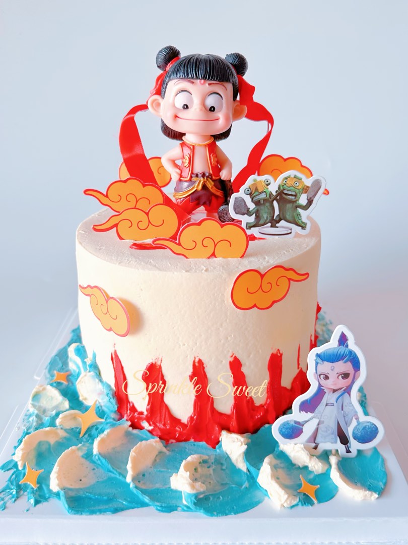 Ne Zha birthday cake/ customised cake, Food & Drinks, Homemade Bakes on ...