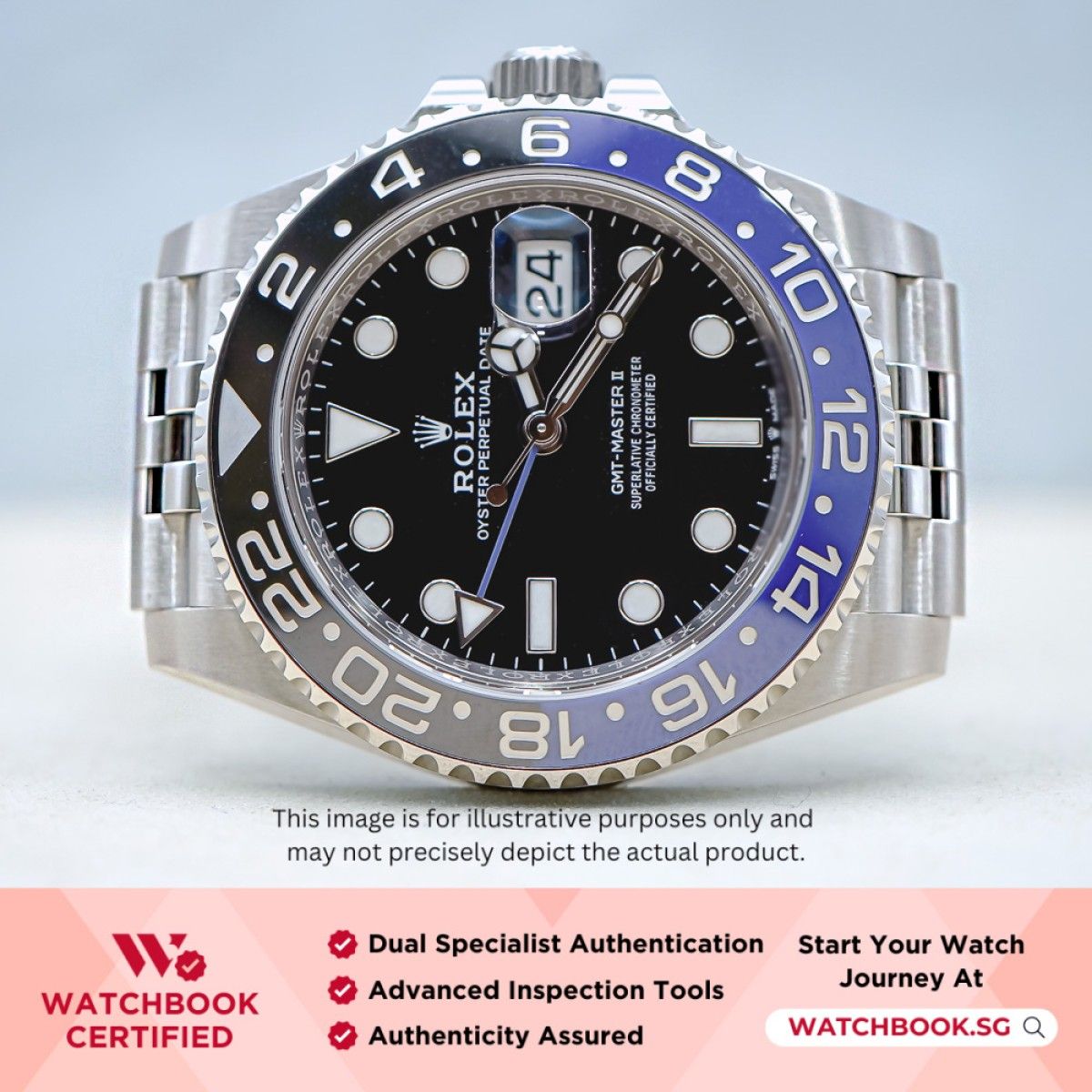 New Apr 2025 Rolex GMT Master II Batgirl Jubilee 126710BLNR Black Dial A2793, Luxury, Watches on ...