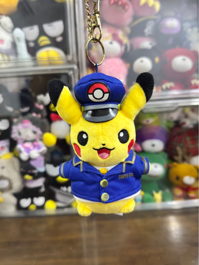 Nintendo Pokemon Pikachu Train Captain Keychain Plush, Hobbies & Toys ...