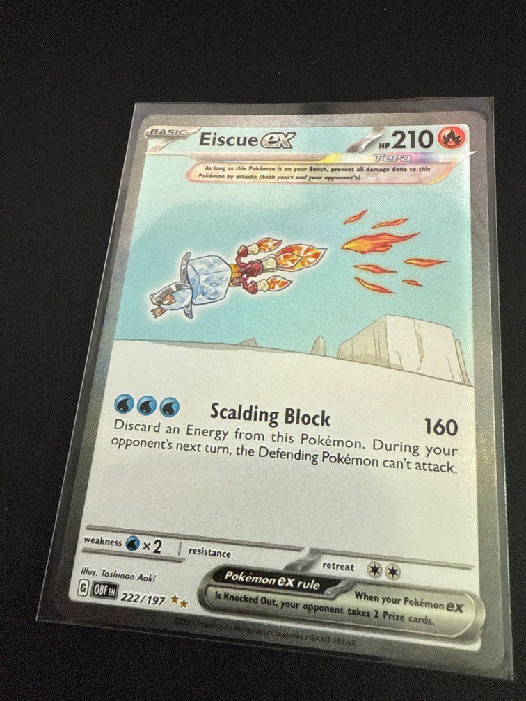 Obsidian Flames - Eiscue ex (Pokemon), Hobbies & Toys, Toys & Games on Carousell