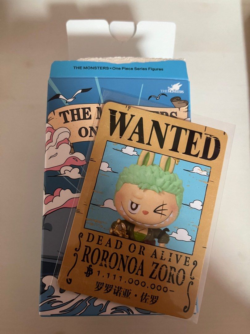Popmart One Piece x Labubu (Zoro), Hobbies & Toys, Toys & Games on ...