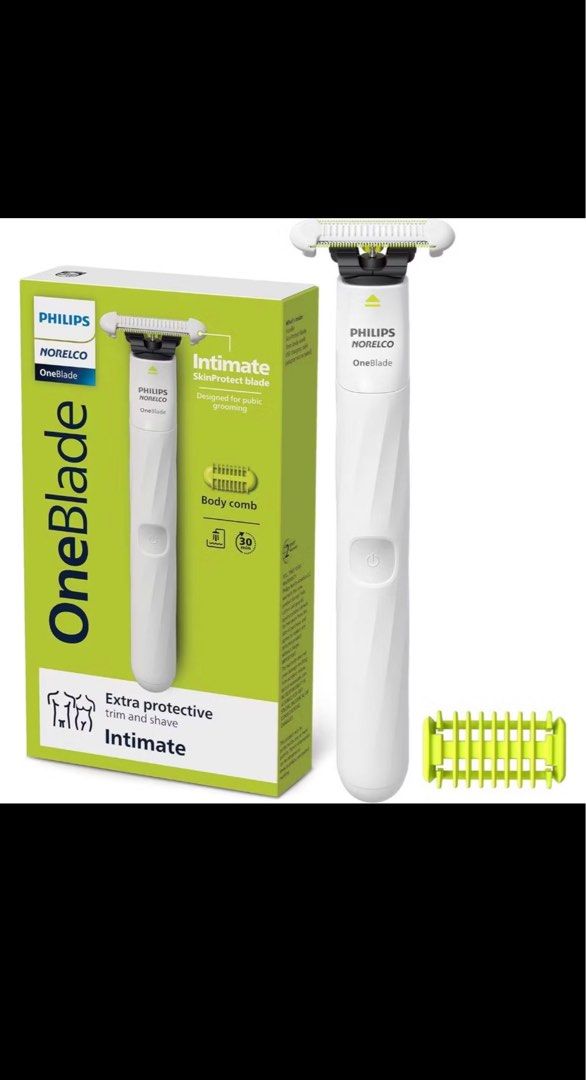Philips Norelco OneBlade Unisex Intimate Pubic & Personal Body Bikini ...