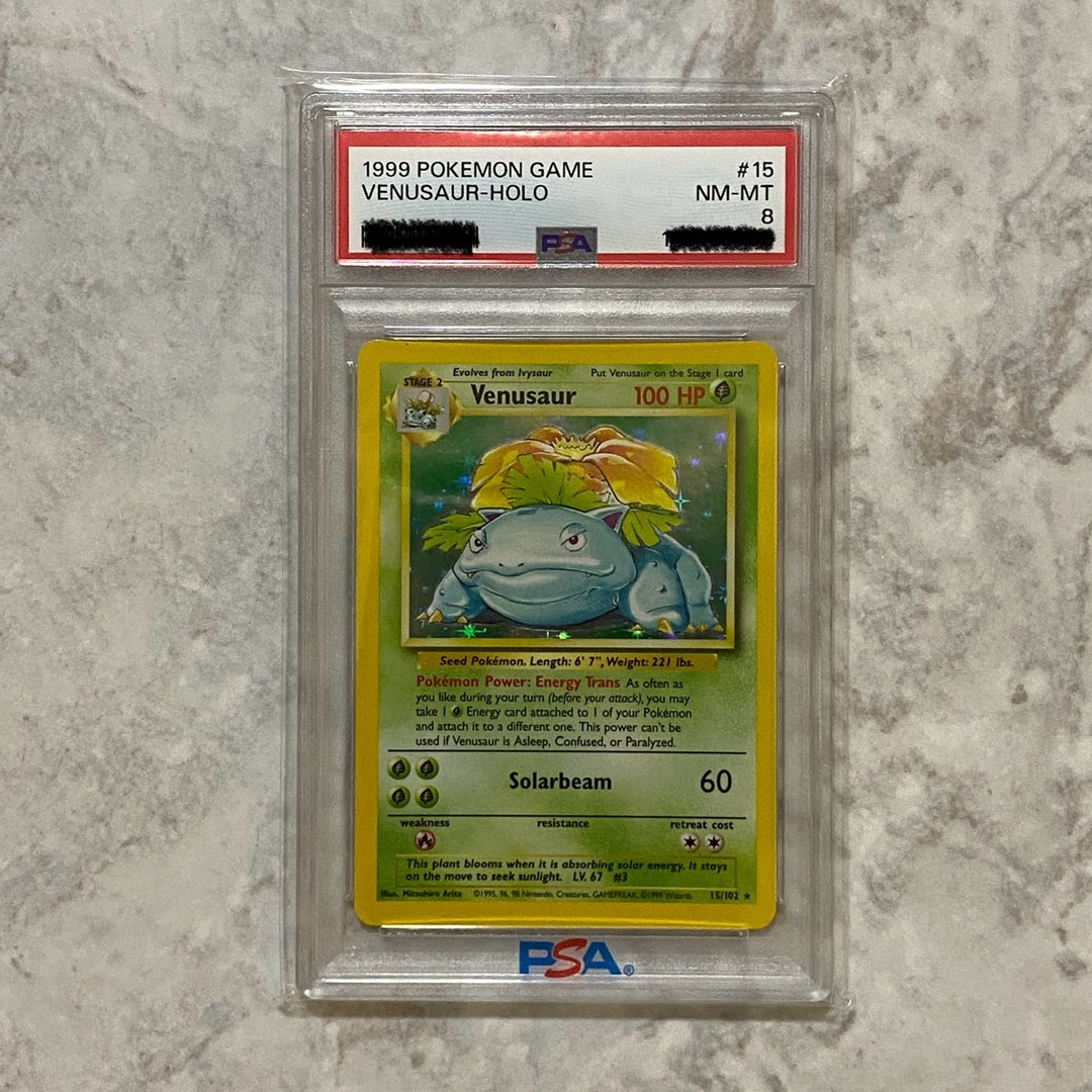 Pokémon TCG Base Set Venusaur #15 PSA8, Hobbies & Toys, Toys & Games on ...