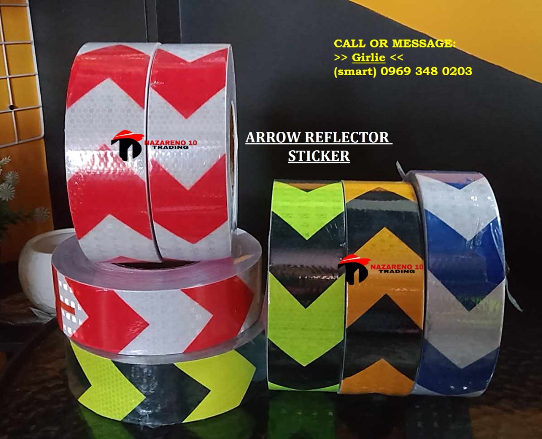 reflectorized arrow sticker, Everything Else, Others on Carousell