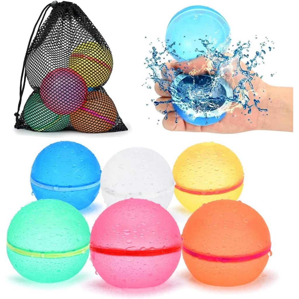 reusable Water Balloons Self Sealing Easy Quick Fill, Splash Water Balls Summer Fun Outdoor Toys ...