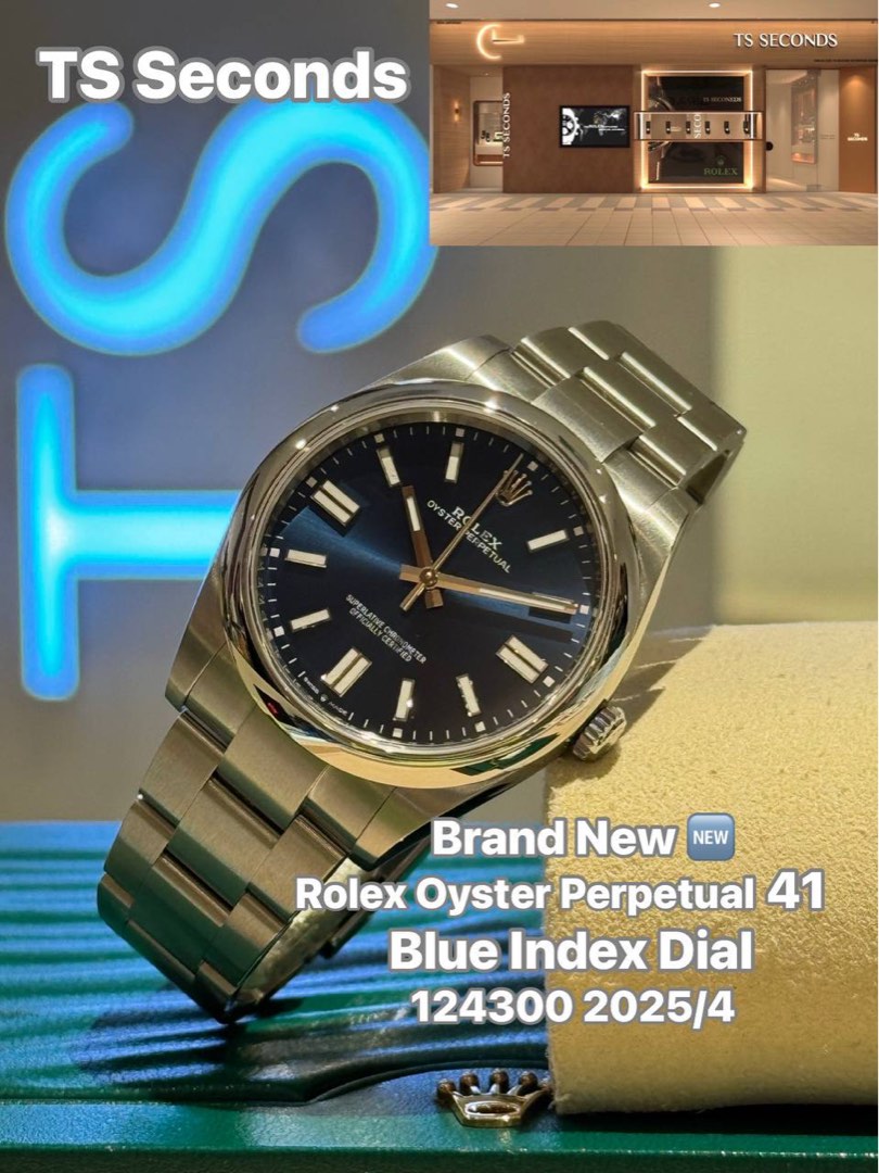 Rolex Oyster Perpetual 41MM OP 41 124300 Blue Dial 2025/4, Luxury ...