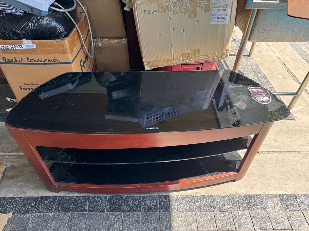 Sabre Solstice Tempered Glass TV Rack, Furniture & Home Living ...