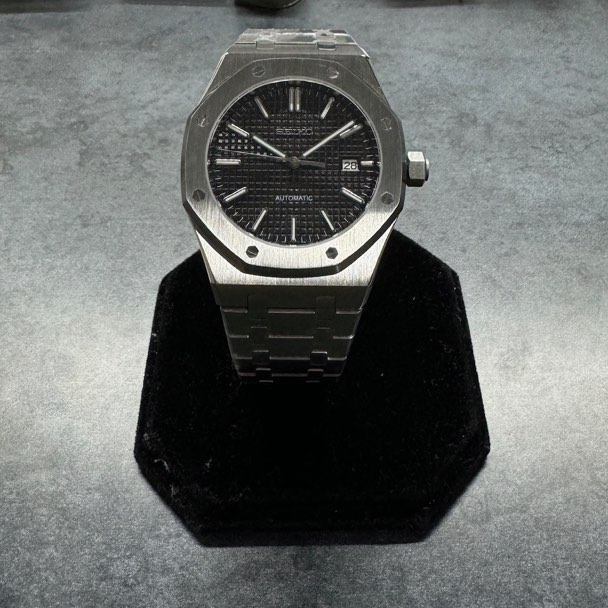 SEIKO AP ROYAL OAK BLACK DIAL MODIFICATION, Men's Fashion, Watches ...