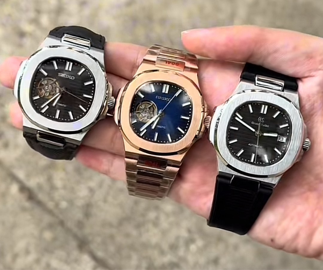 Seiko mod nautilus style custom watch, Men's Fashion, Watches ...