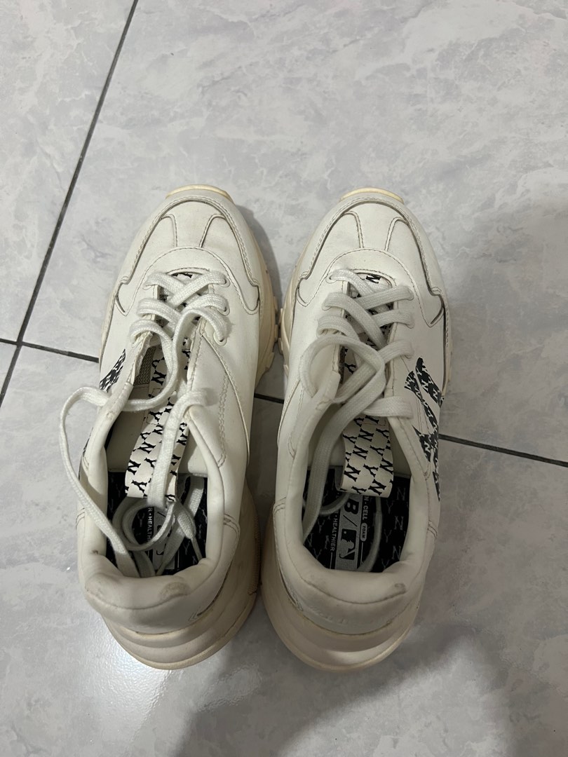 Sepatu MLB Bigball Chunky NY Yankees White, Fesyen Wanita, Sepatu di ...