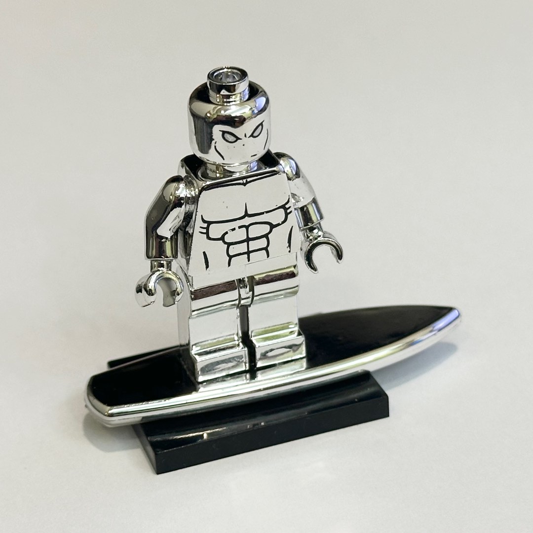 Silver Surfer Chrome Minifigure Minifig not Lego, Hobbies & Toys, Toys ...