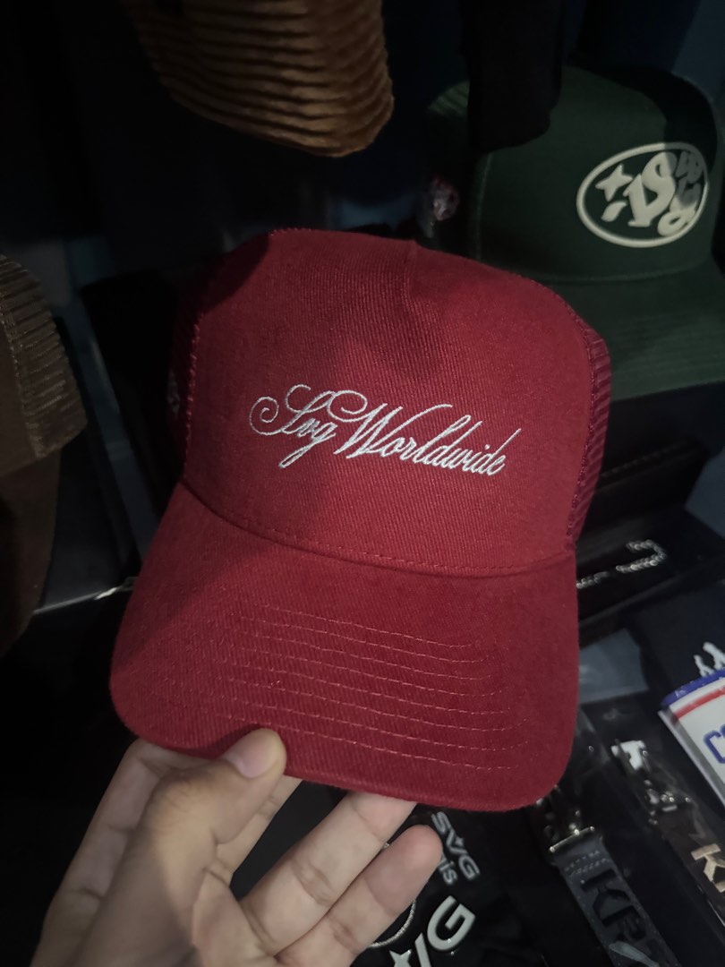 SVG CURSIVE CAP MAROON, Men's Fashion, Watches & Accessories, Cap ...