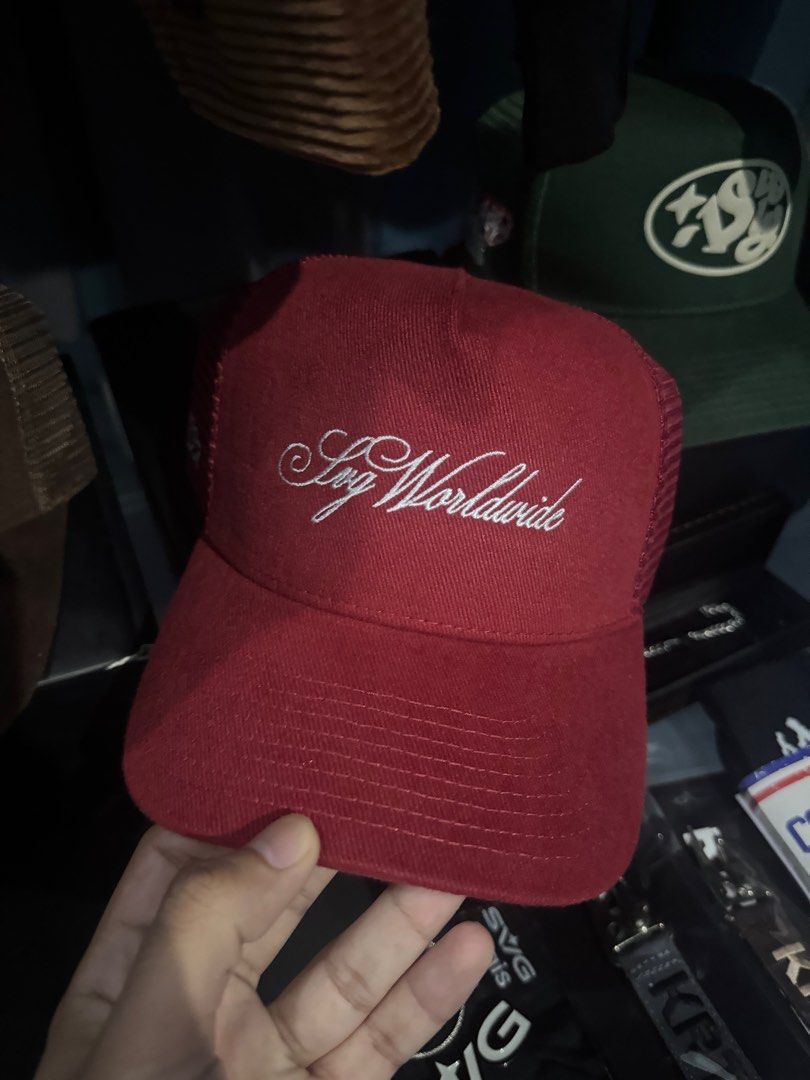 SVG CURSIVE CAP MAROON, Men's Fashion, Watches & Accessories, Cap ...