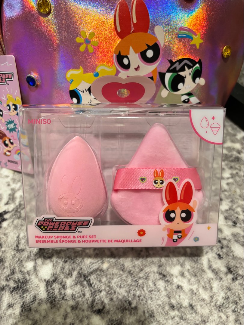 The powerpuff girls makeup sponge and puff set, Beauty & Personal Care ...