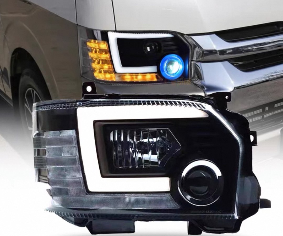 Toyota Hiace Van 2014-2020 Double Projector LED Headlamp with LED Ring ...