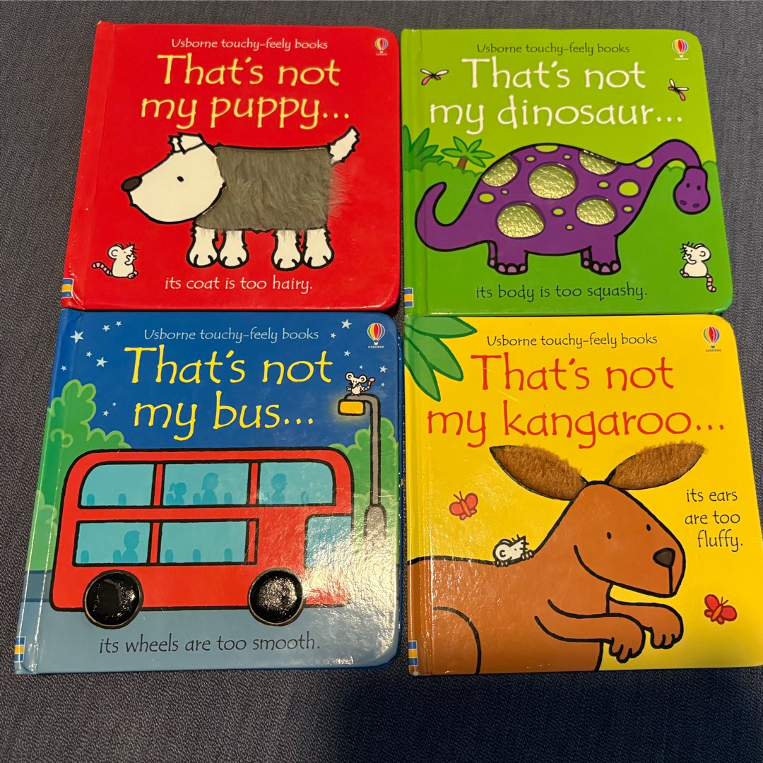 Usborne Touchy Feely Books (set of 4), Hobbies & Toys, Books ...