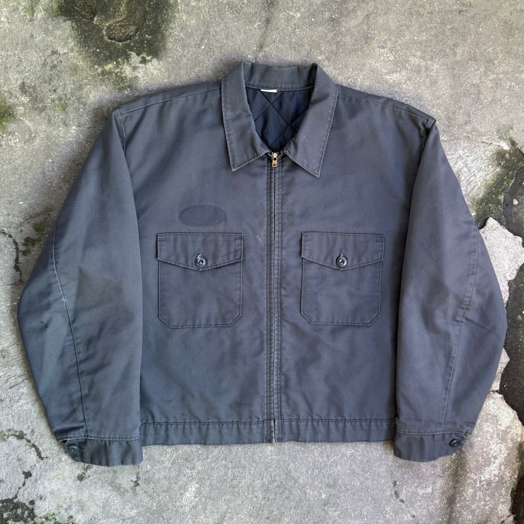 Vintage 1970s Double-Pocket Mechanic Uniform Work Jacket, Men's Fashion ...