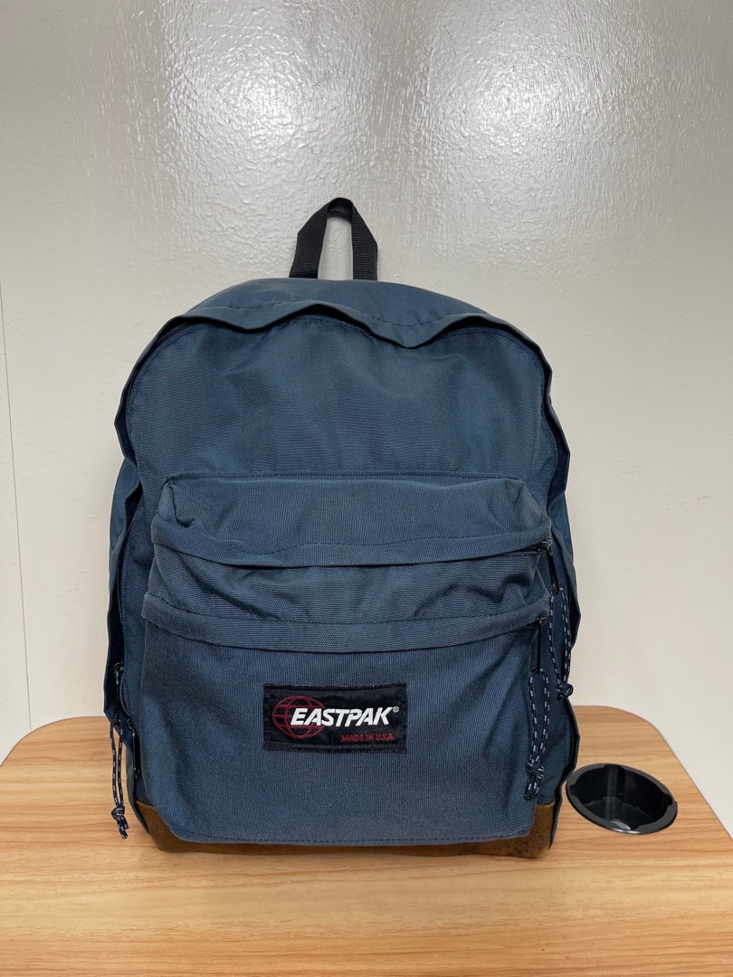 Vintage EastPak Backpack Suede Leather Bottom Made In Usa 90s, Men's ...