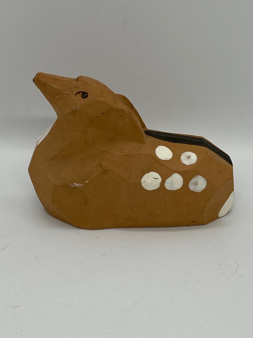Vintage Japanese Folk Art Akahada Ware Nara Deer Clay Figurine Made in ...