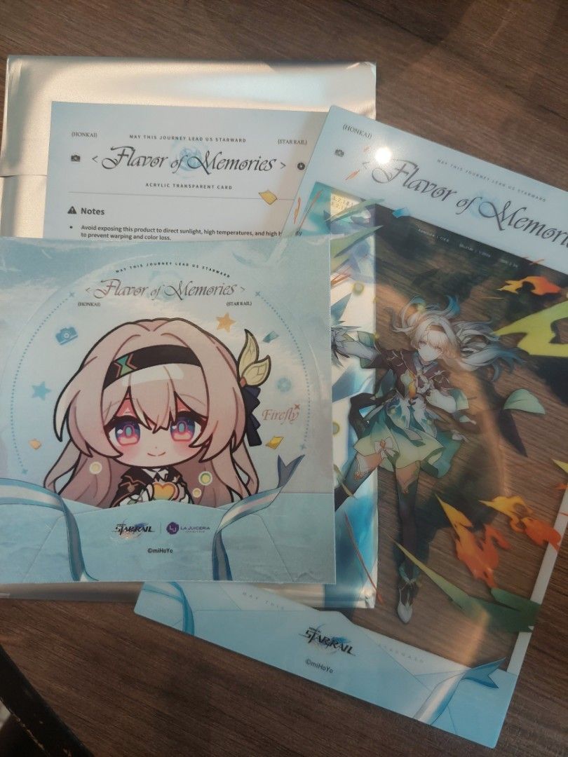 [WTT] La Juiceria x Honkai Star Rail HSR Firefly Acrylic & Sticker ...
