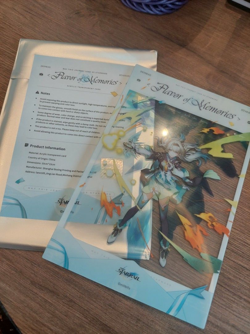[WTT] La Juiceria x Honkai Star Rail HSR Firefly Acrylic & Sticker ...