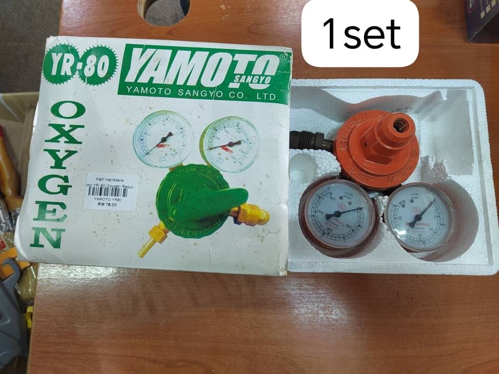 Yamoto Regulator: Oxygen / Acetylene, IN: BSP 5/8 ; OUT: 3/8RH, 3000PSI. Welding / Cutting ...