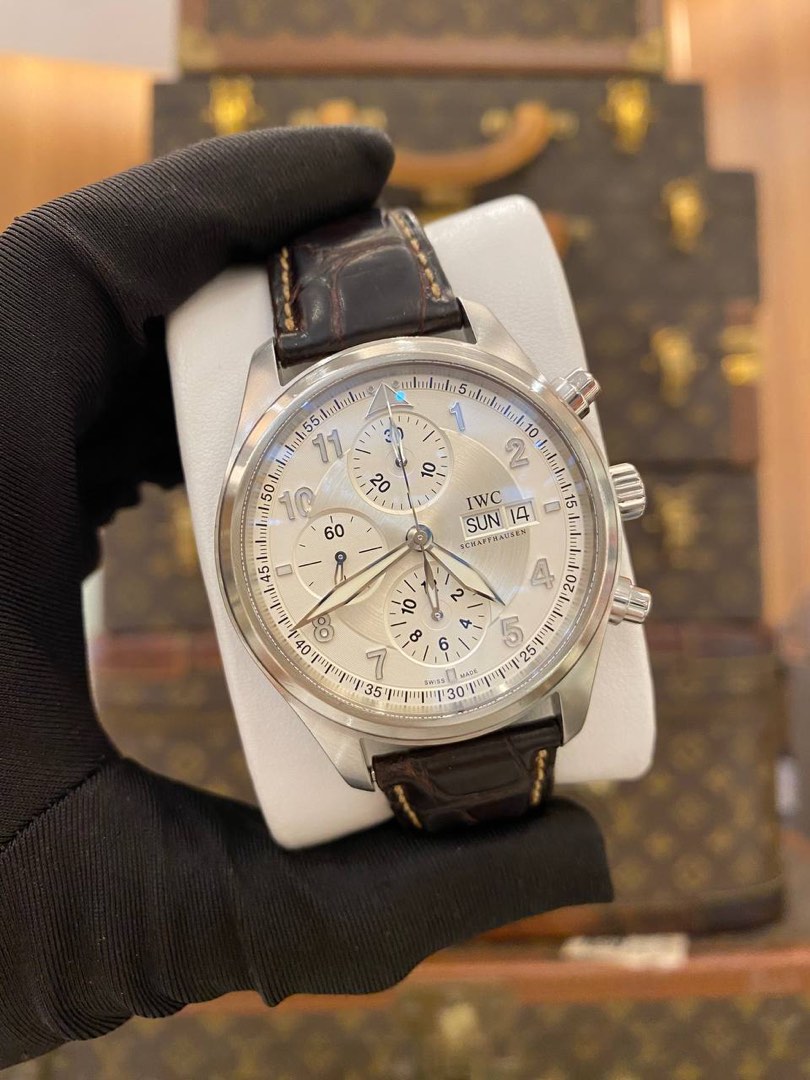 2011 IWC PILOT SPITFIRE CHRONOGRAPH REF IW3717 WHITE DIAL 42MM ...